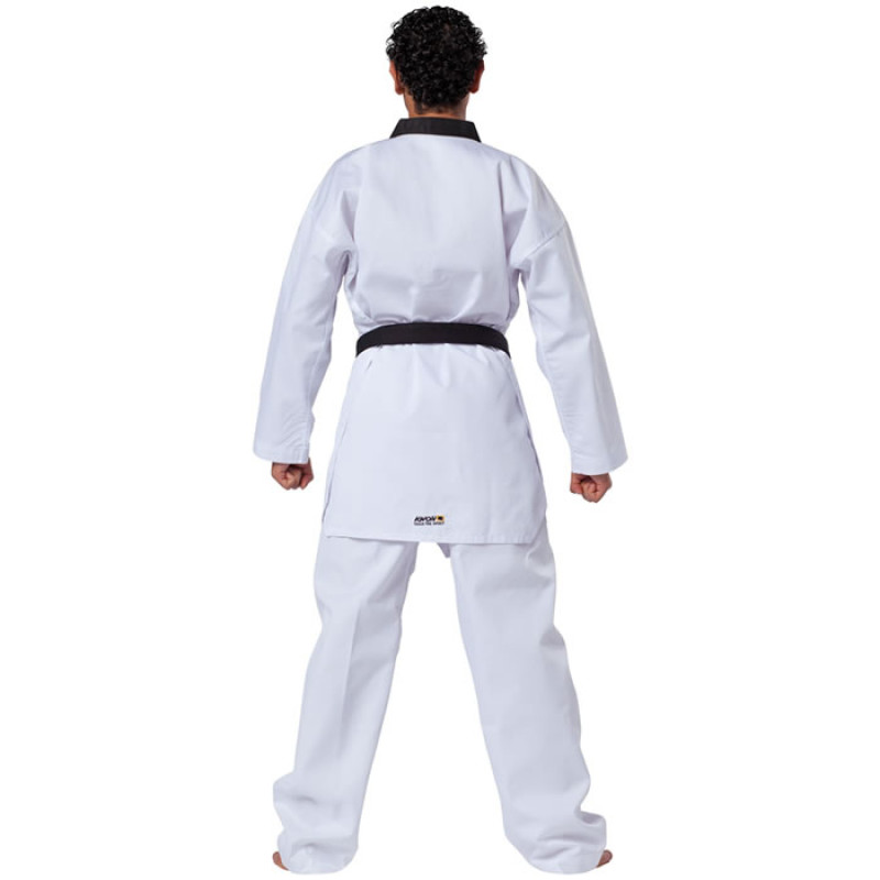 Dobok KWON Victory WTF Gola Preta Canelado | Clube da Luta Shop