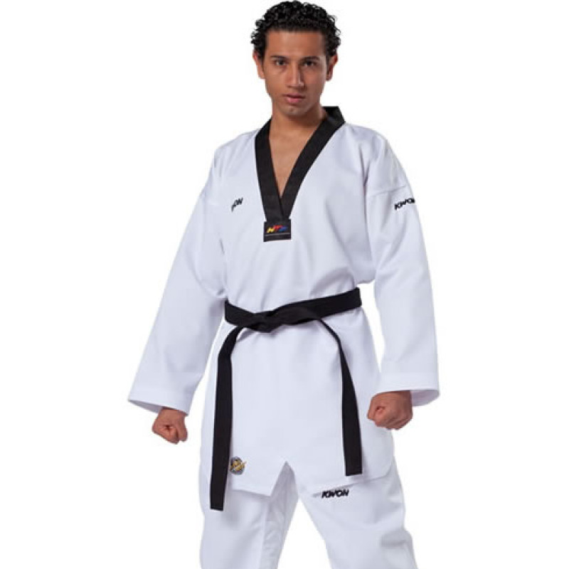 Dobok KWON Victory WTF Gola Preta Canelado | Clube da Luta Shop